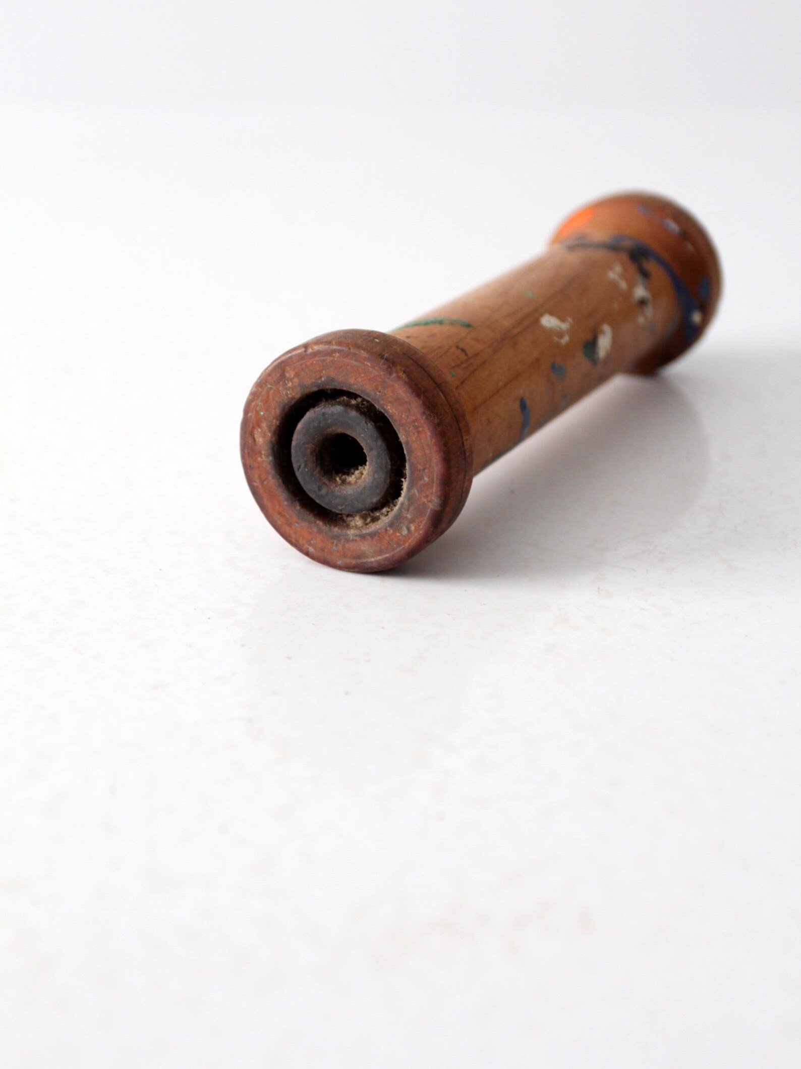 Antique Painted Spool Folk Art Wooden Industrial Thread Spool | Etsy