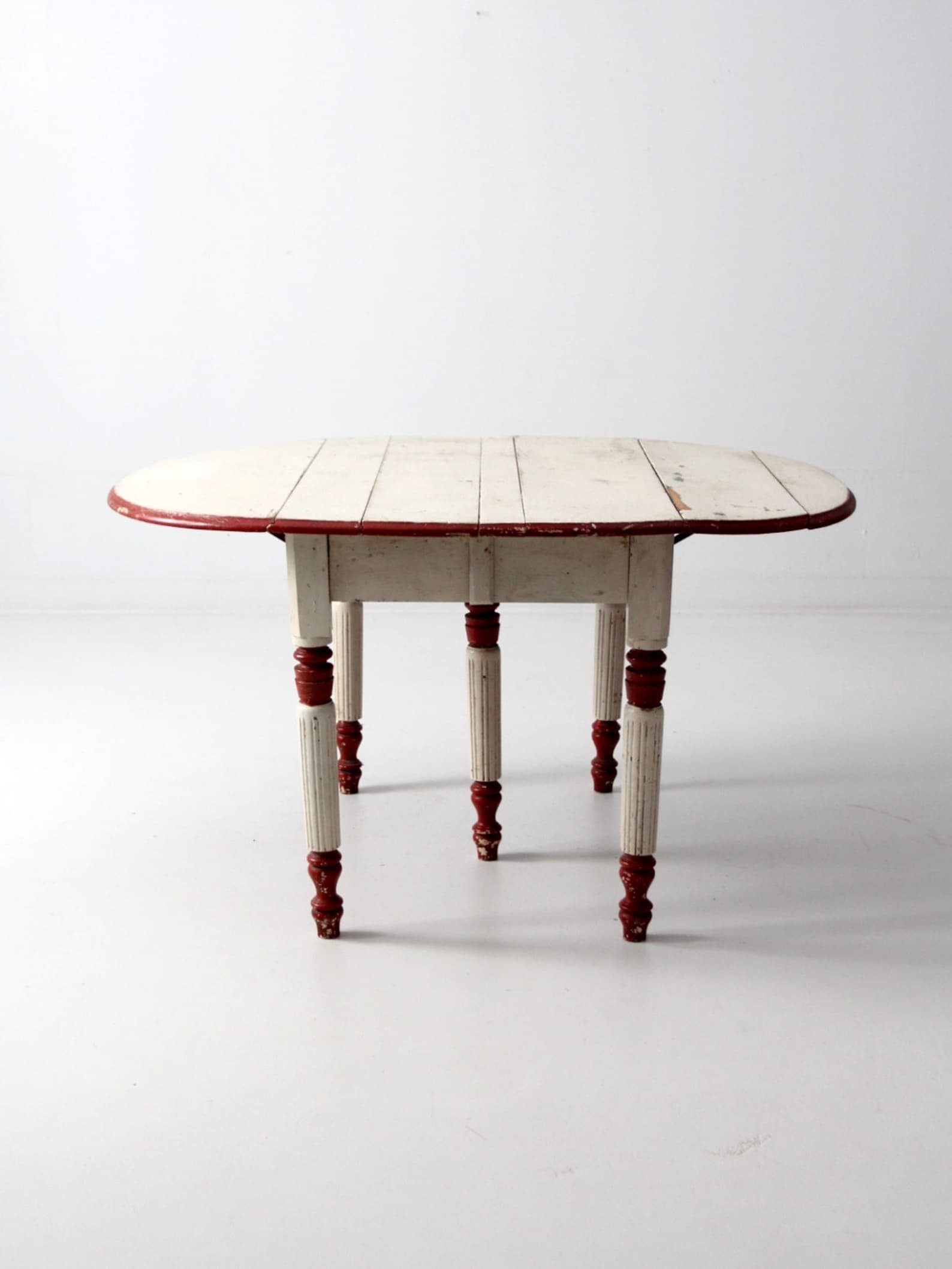 Antique Drop Leaf Table Painted Five Leg Table - Etsy