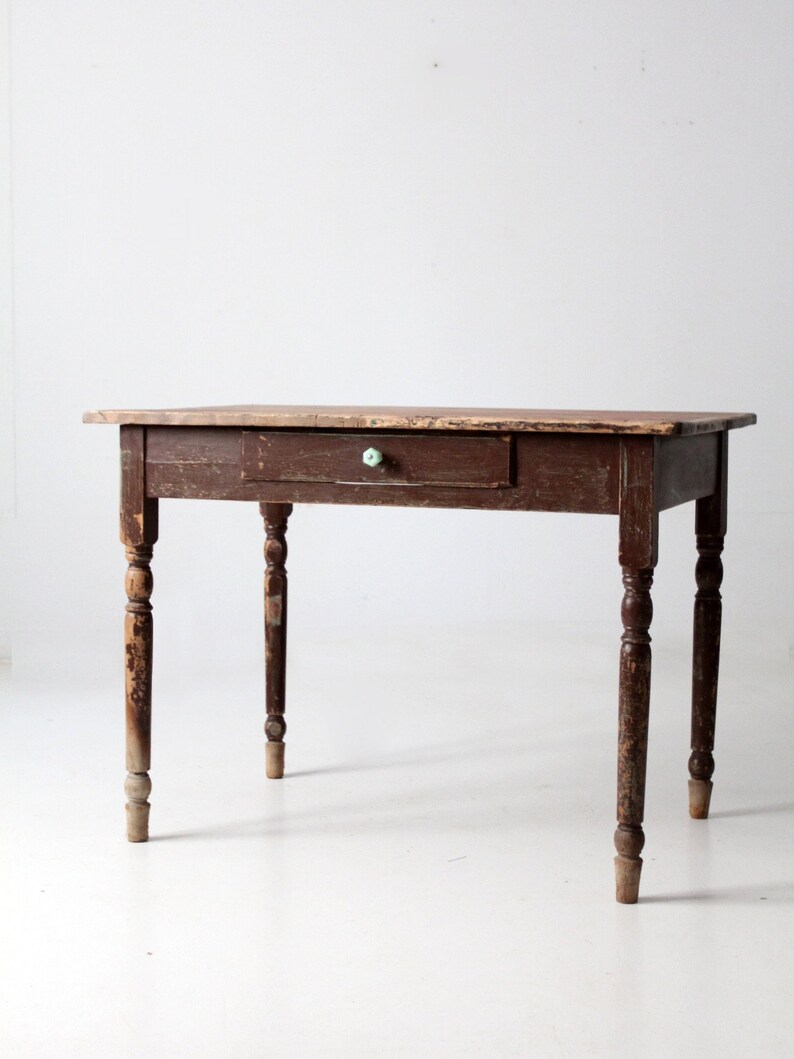 Antique Primitive Farmhouse Table With Drawer - Etsy