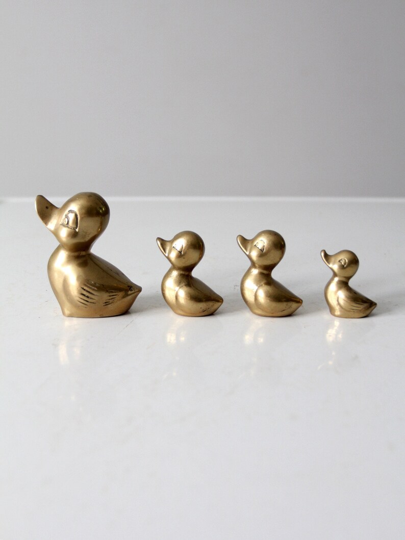 Vintage Brass Ducks Set of 4 - Etsy