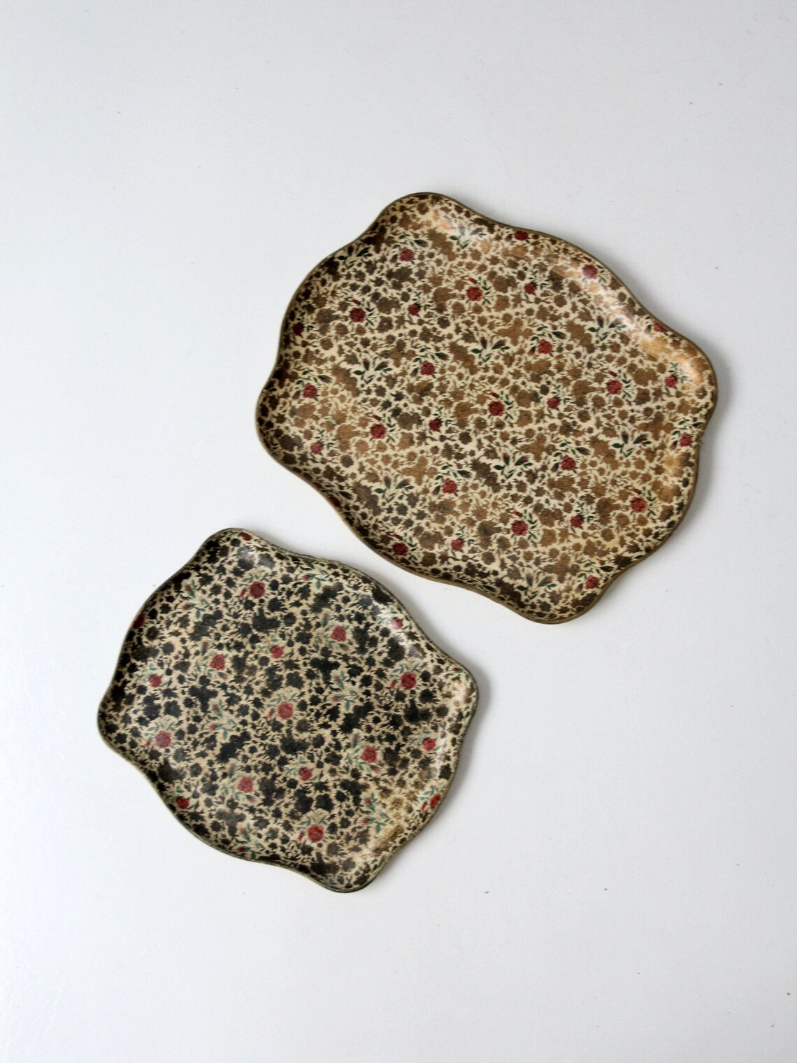 Vintage Japanese Paper Mache Tray Pair - Etsy UK