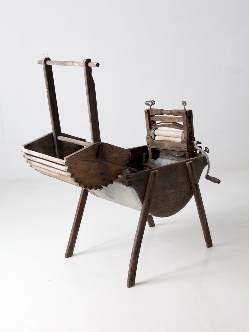 Antique Washing Machine, Hand Crank Wringer and Tub - Etsy