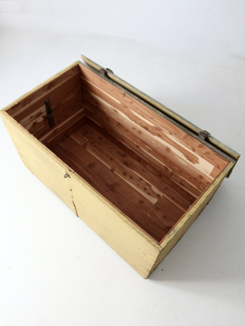 Antique Flat Top Trunk or Blanket Chest | Etsy