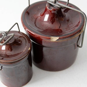 Vintage Stoneware Bail Lock Jar Set/2, Preserve Jar, Canning Jar - Etsy