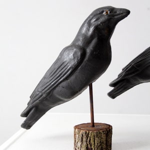 Vintage Crow Decoys Pair - Etsy