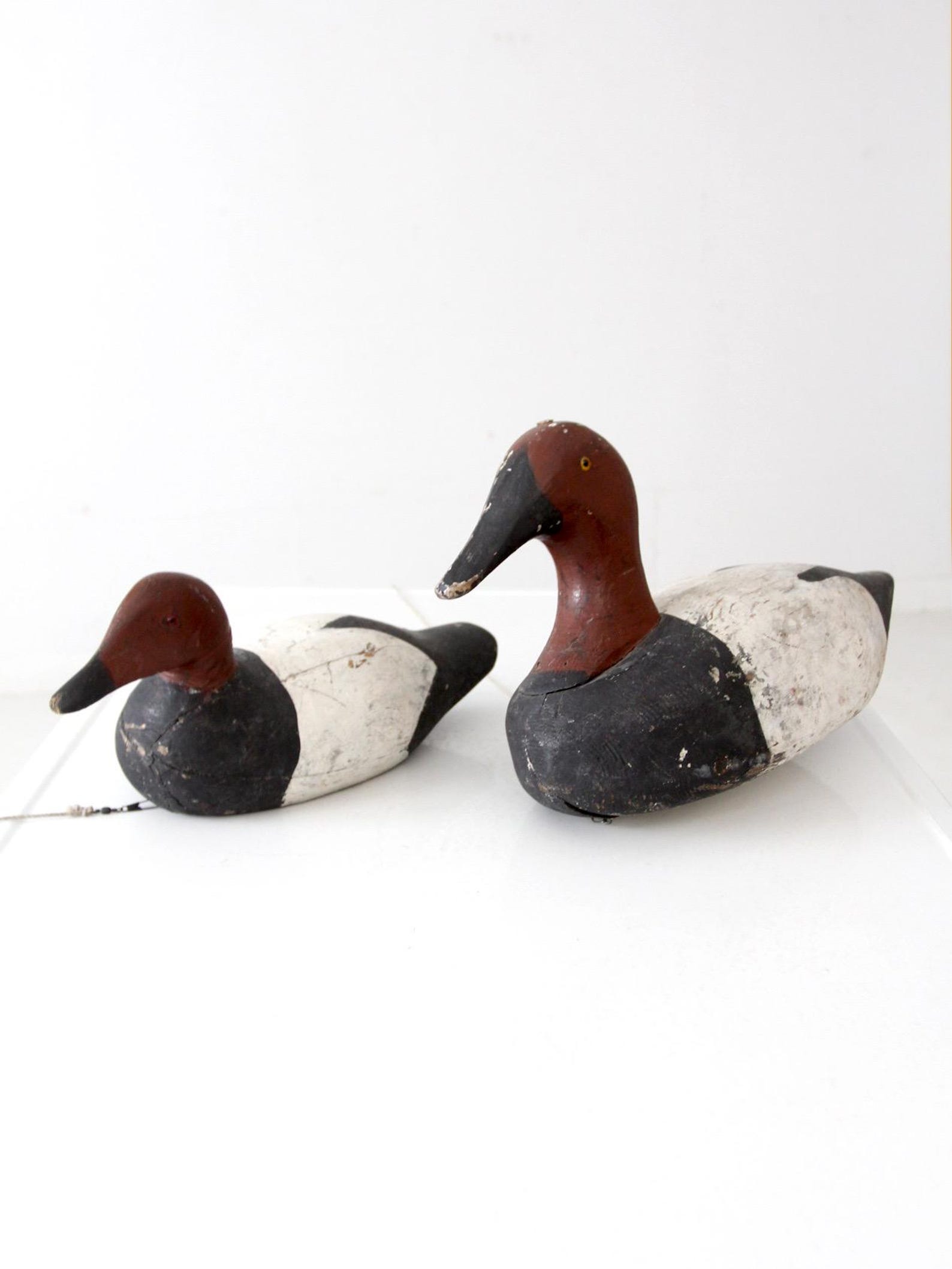 Pair of Vintage Wooden Canvasback Duck Decoys - Etsy