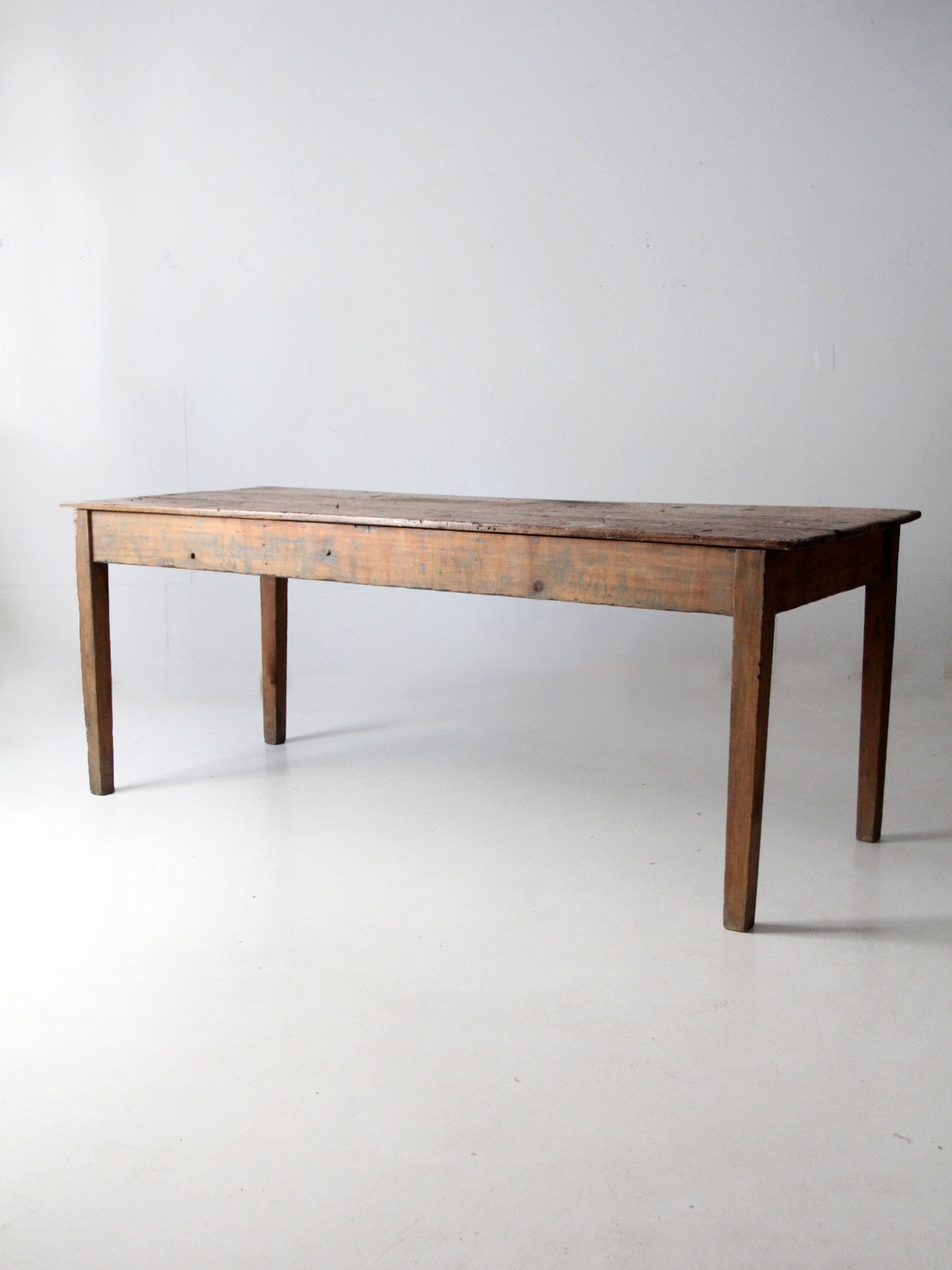 Antique Wooden Table 7 Ft - Etsy