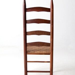 Vintage Woven Seat Ladder Back Chair - Etsy