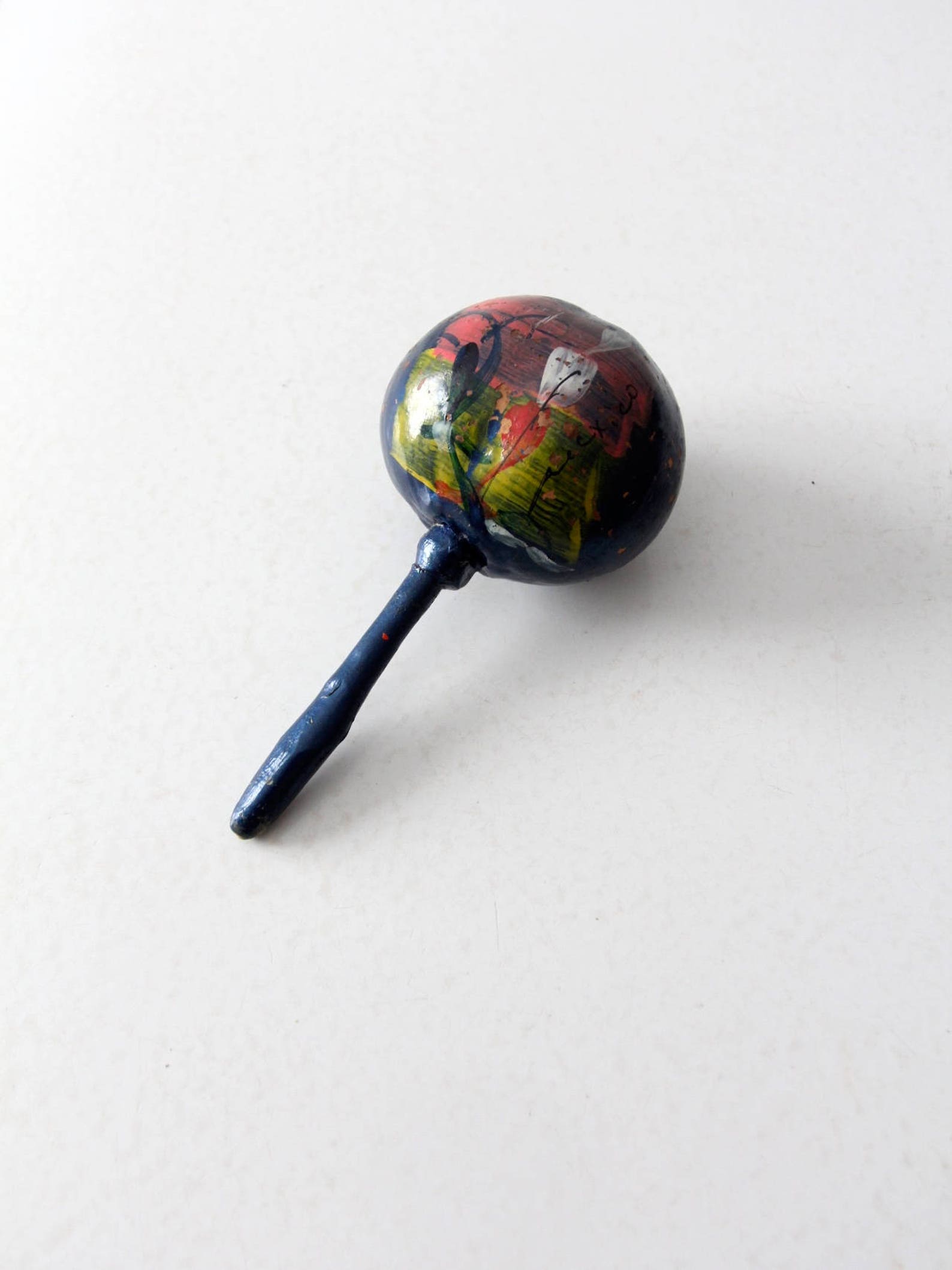 Vintage Maraca, Painted Blue Southwestern Shaker, Mexicana Maracas - Etsy