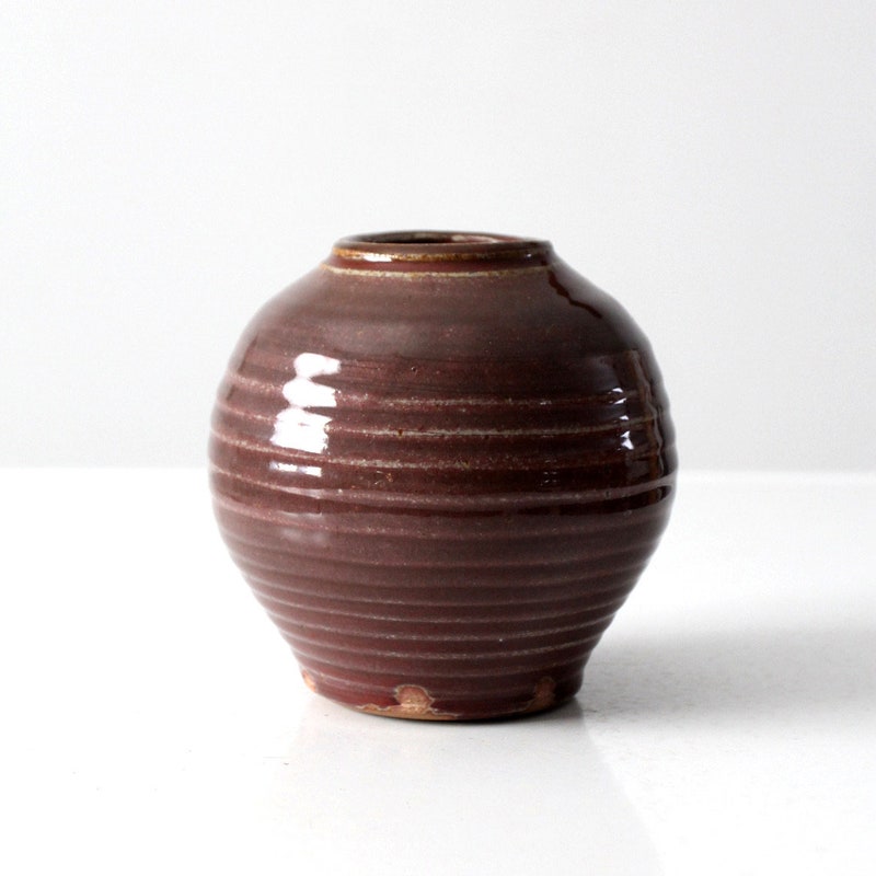 Brown Pottery Vase - Etsy