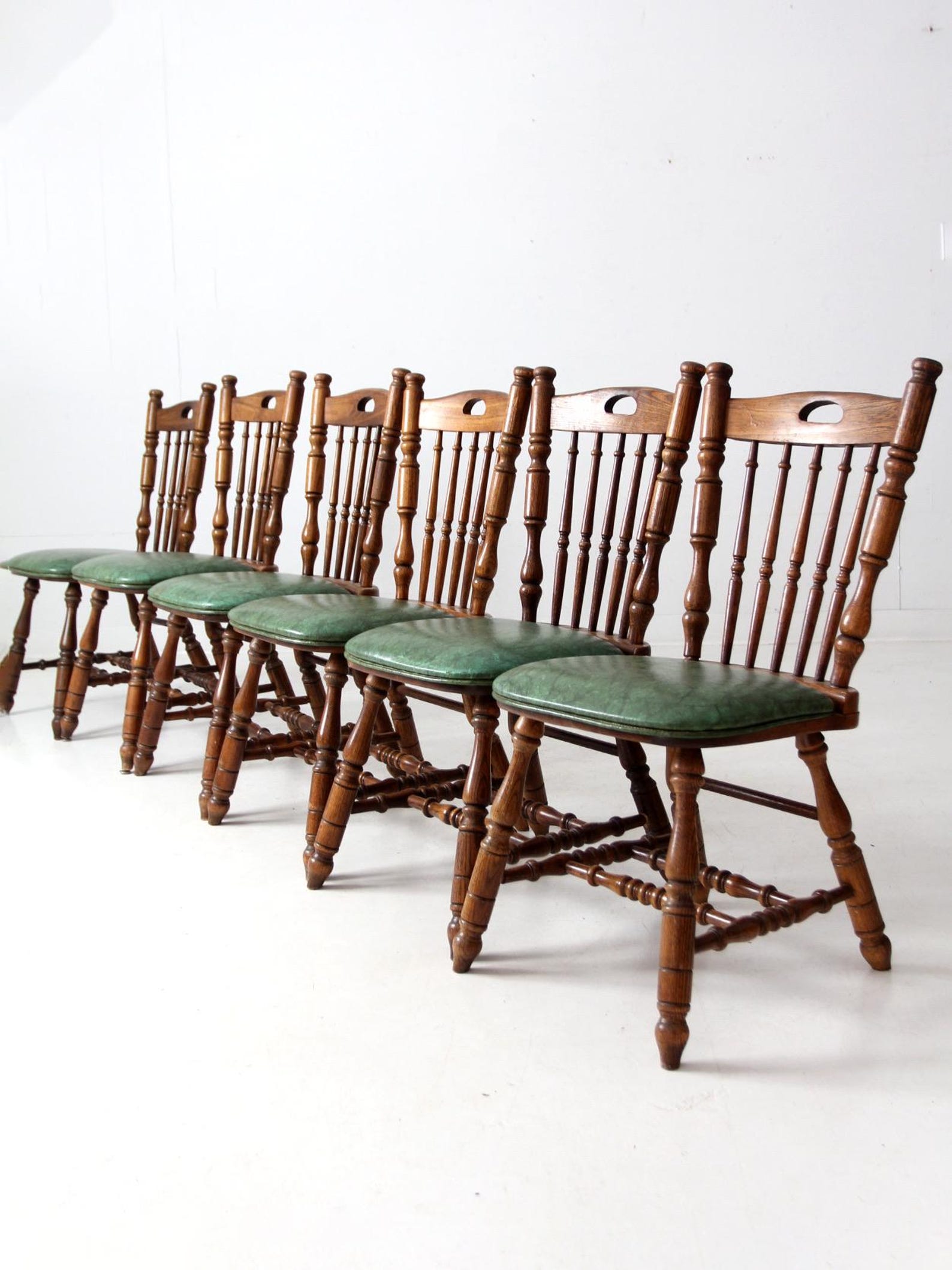 Vintage Virginia House Oak Dining Table and Chair Set - Etsy