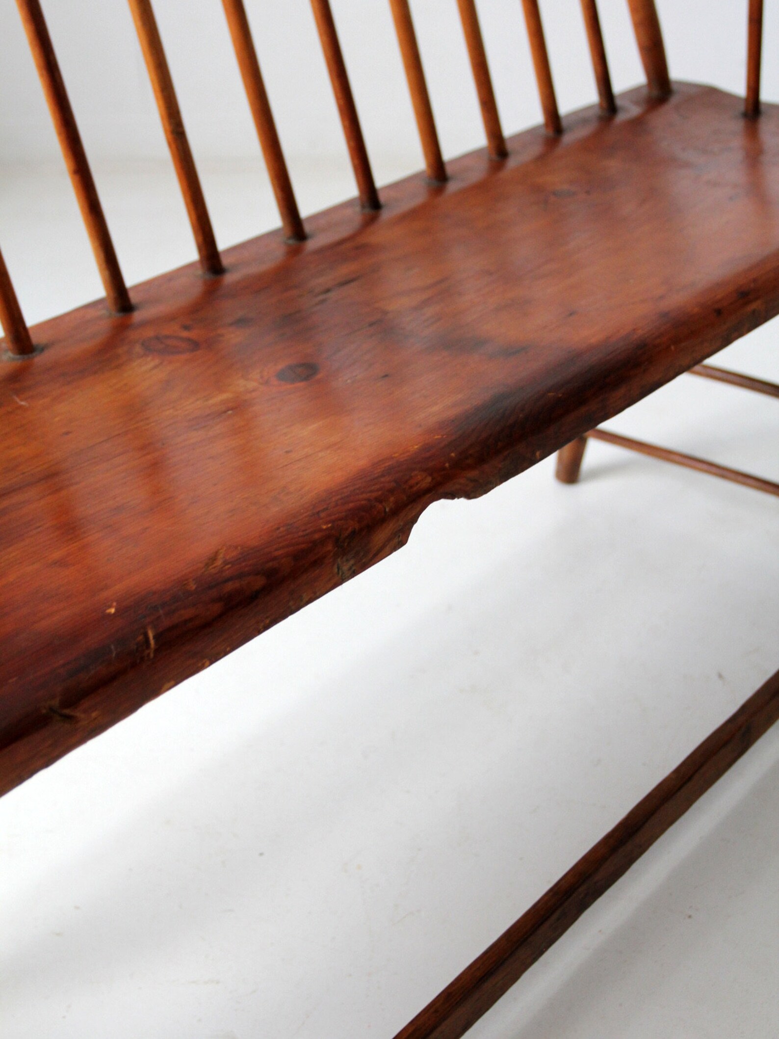 Antique Spindle Back Bench Pair - Etsy