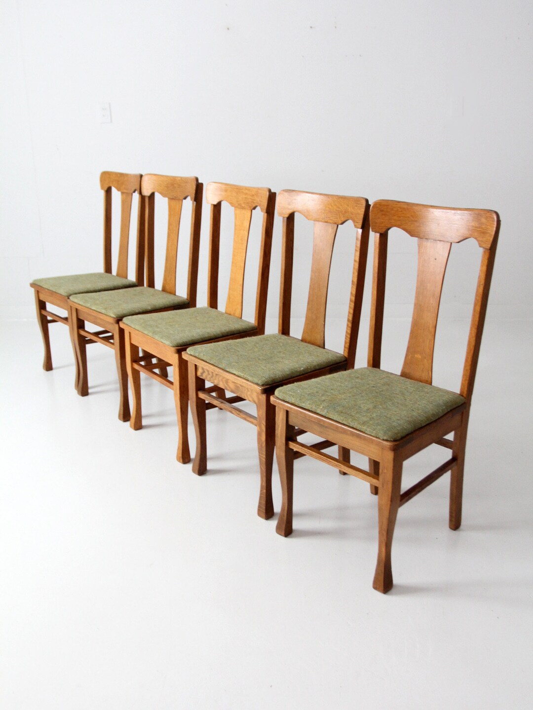 Mid-century Fiddle Back Dining Chairs Set of 5 - Etsy