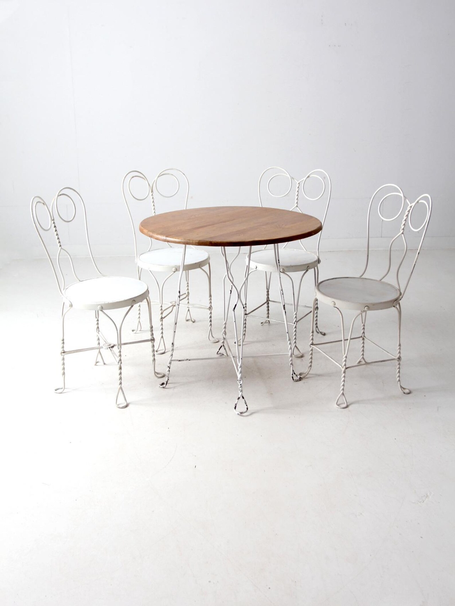 Antique Ice Cream Parlor Table and Chair Set - Etsy