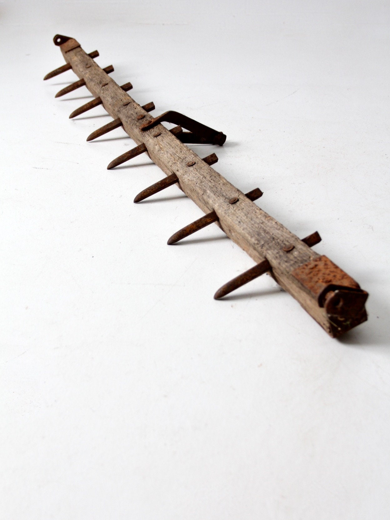 Antique spike tooth harrow primitive farm tool - Etsy Polska
