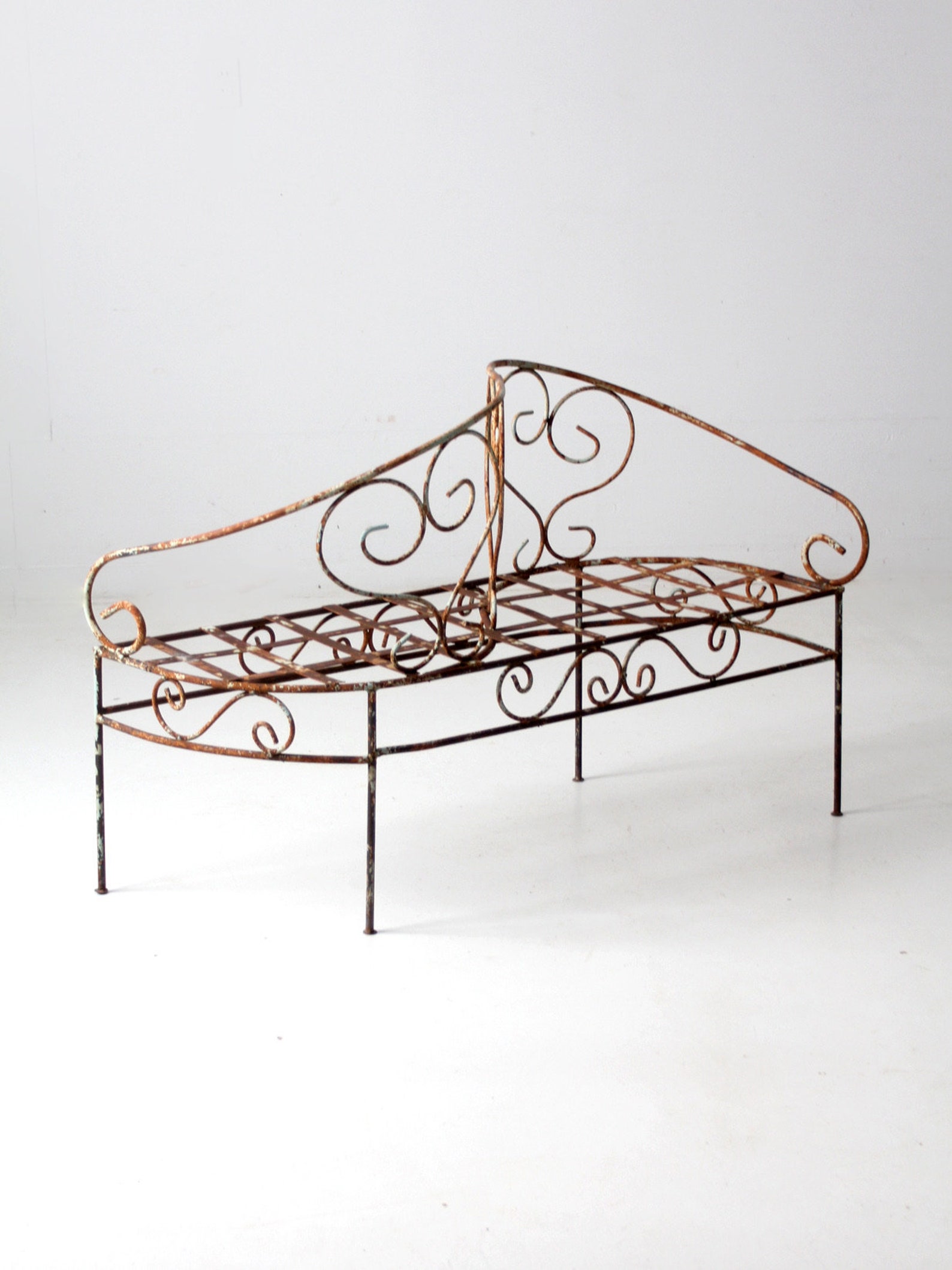 Antique Iron Conversation Bench Tete-a-tete Garden Bench - Etsy
