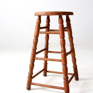 Antique Primitive Wooden Stool - Etsy