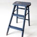 Vintage Wooden Step Stool, Blue Step Ladder - Etsy