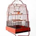 Antique Red Bird Cage on Stand, Crown Bird Cage and Cast Iron Stand - Etsy