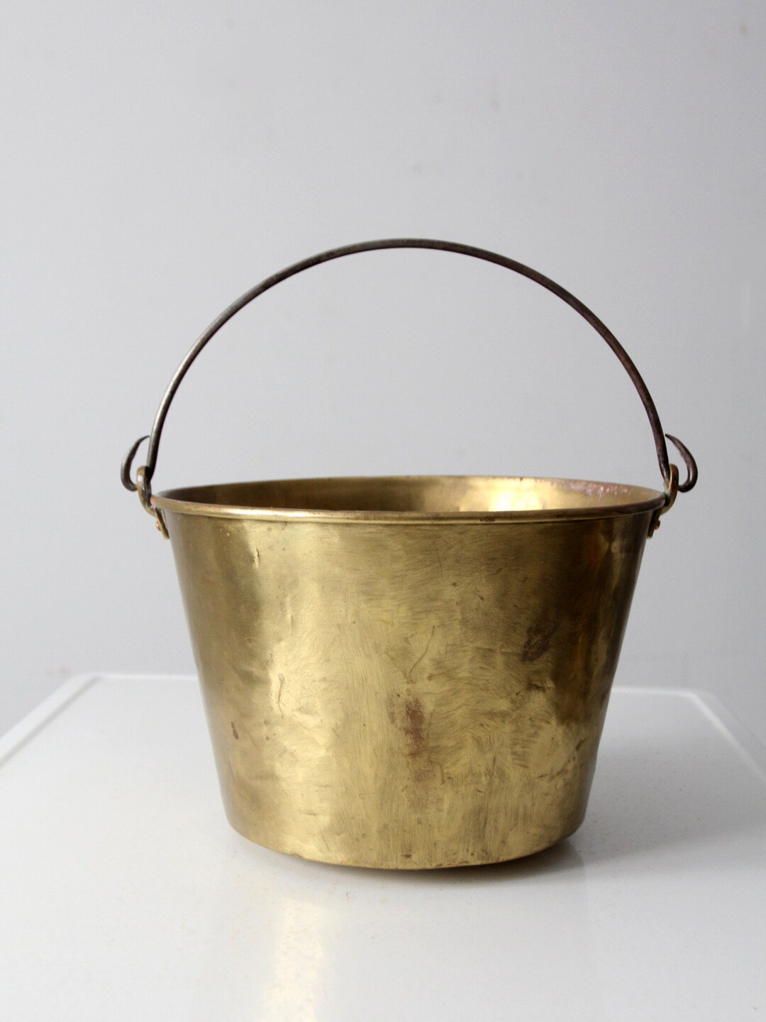 Antique Brass Kettle, Fire Pot Bucket - Etsy