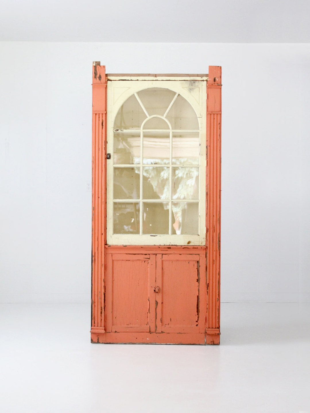 Antique Painted Corner China Cabinet - Etsy