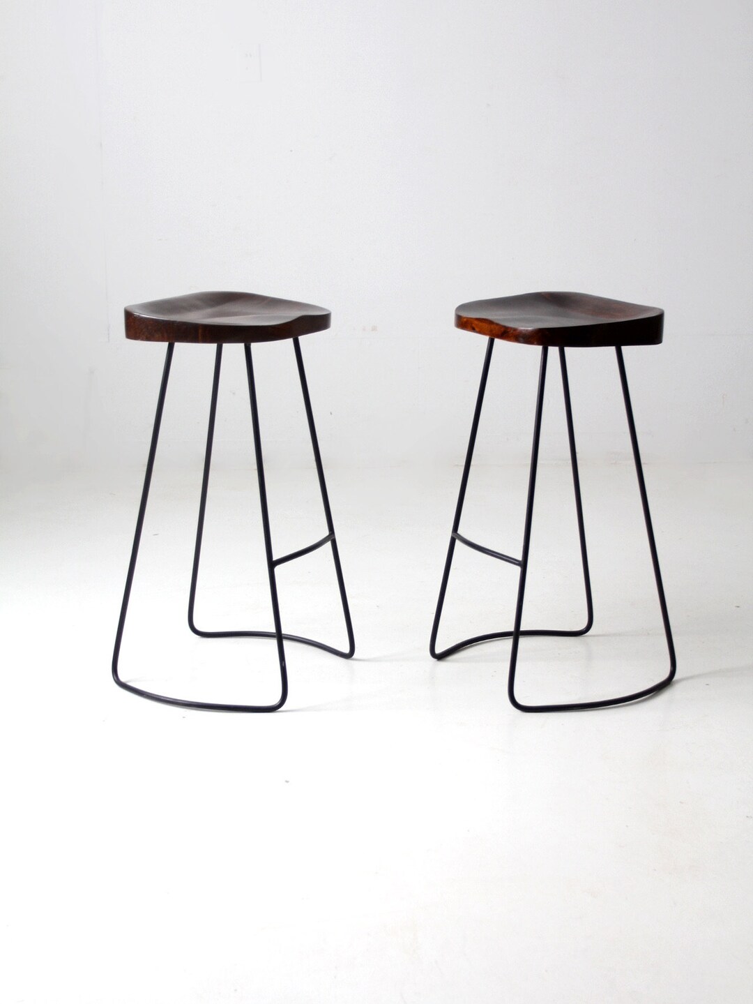 Vintage Hairpin Leg Stools Pair - Etsy
