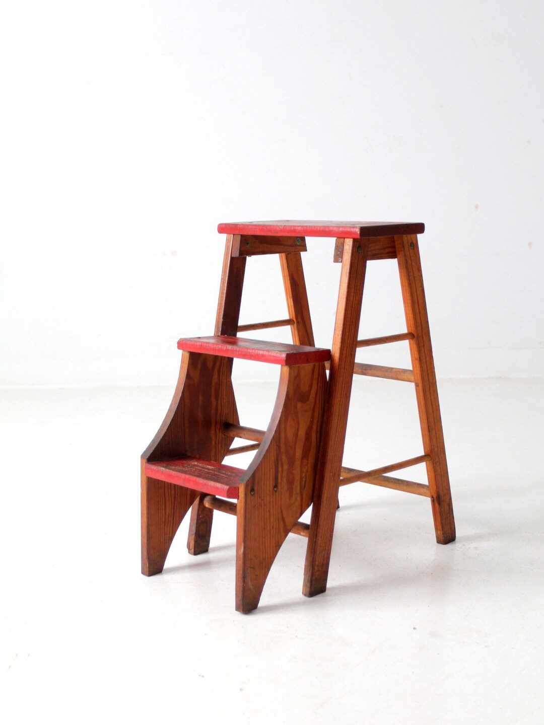 Vintage Fold-out Step Stool, Library Ladder - Etsy