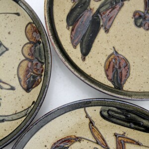 Vintage Studio Pottery Plates Set of 3 - Etsy