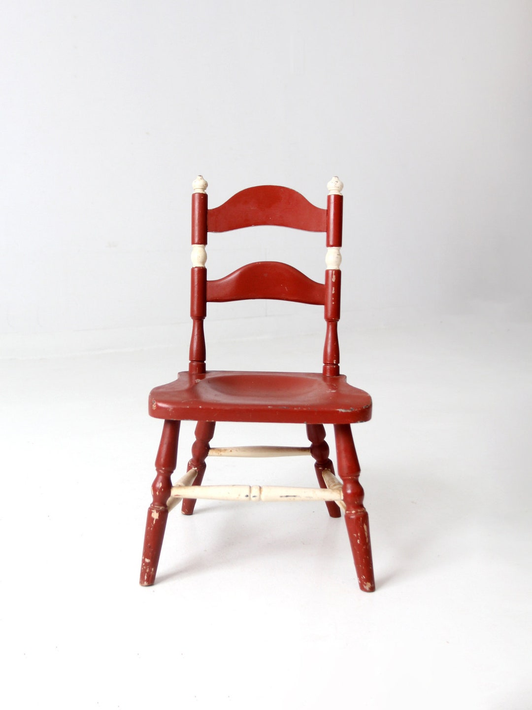 Vintage Kid's Ladder Back Chair - Etsy