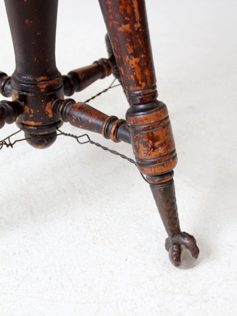 Antique Claw and Ball Foot Piano Stool - Etsy