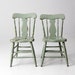 Antique Fiddle Back Chairs, Painted Wooden Chairs Pair - Etsy