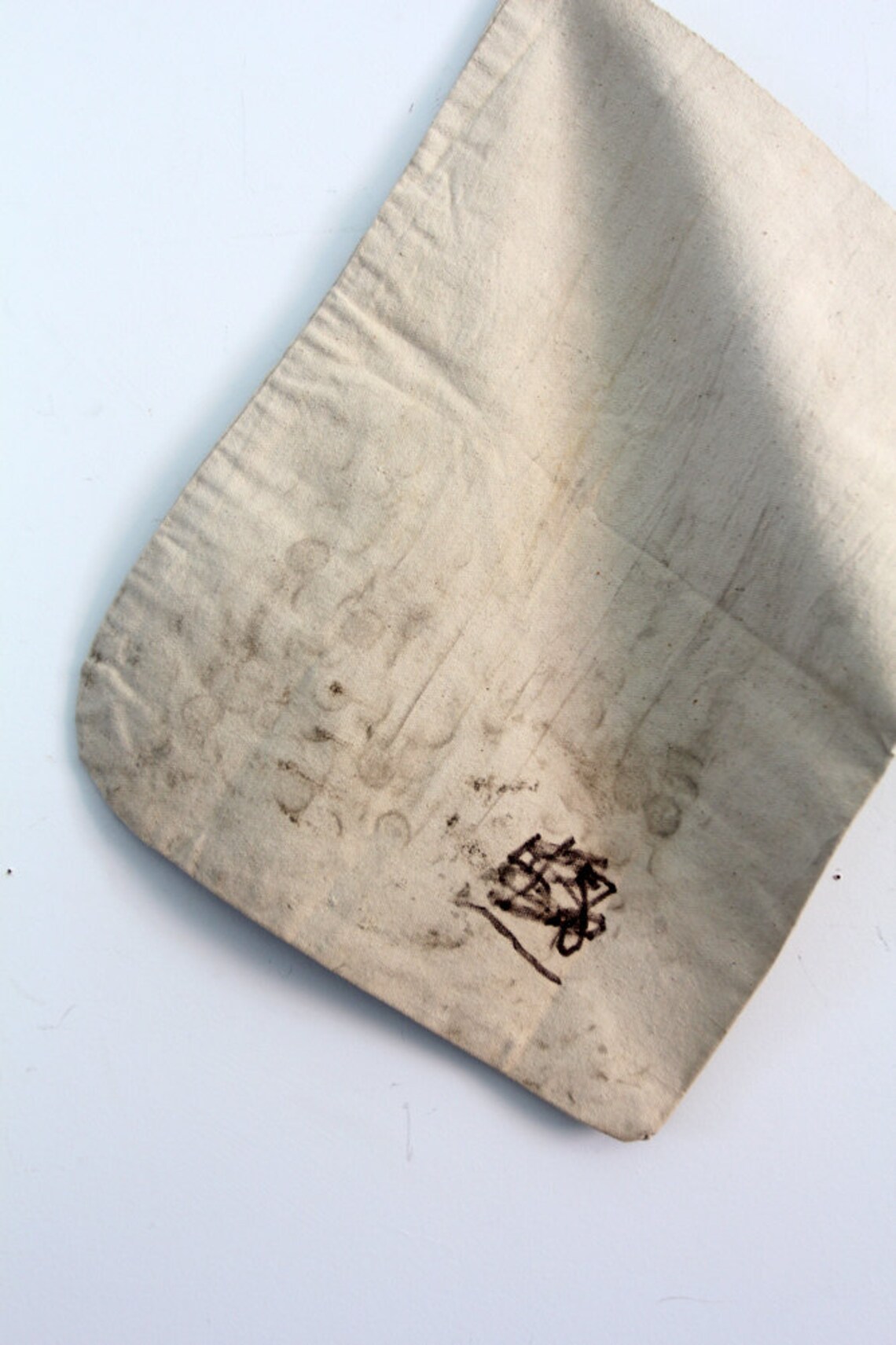 Vintage Bank Bag Canvas Money Bag Typography Textile - Etsy