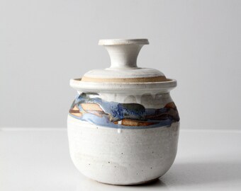 Vintage Studio Pottery Lidded Jar Signed - Etsy