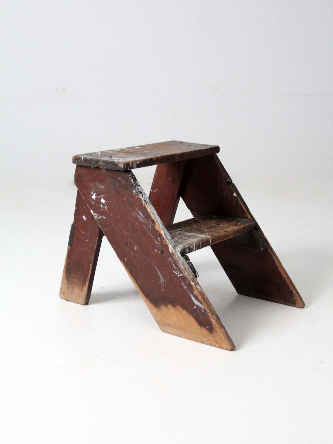 Vintage Wooden Step Stool - Etsy