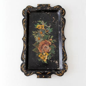 Antique Tole Tray Victorian Hand Painted Metal Tray - Etsy