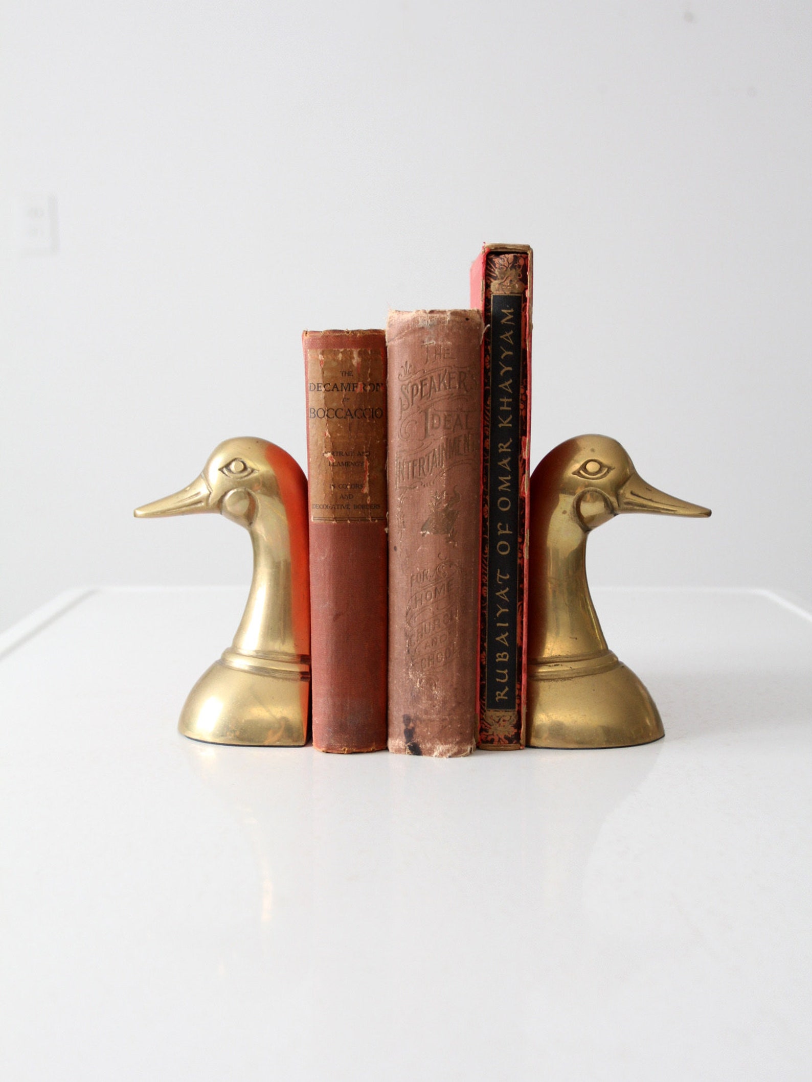 Mid-century Brass Duck Bookends Brass Bird Book Ends - Etsy