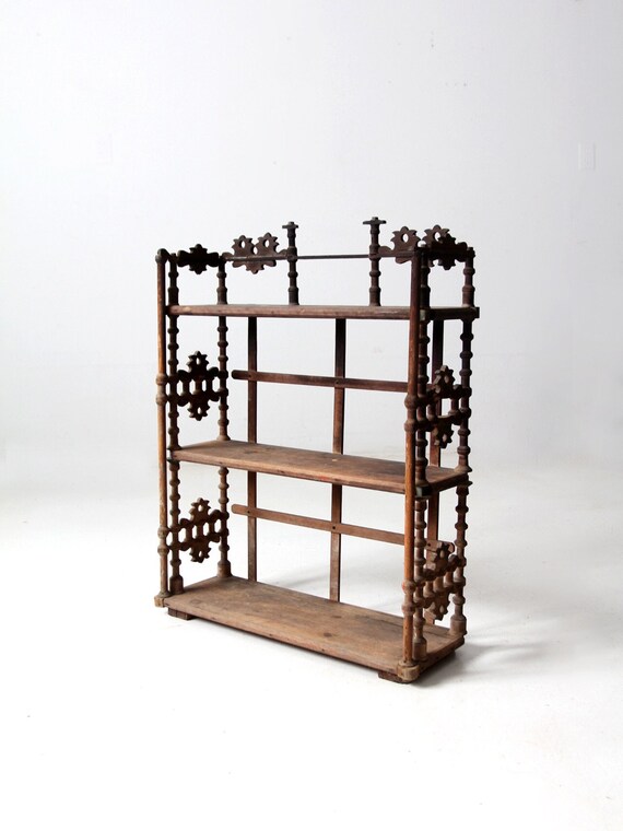 Antique Victorian Folk Art Whatnot Etagere Shelf Etsy