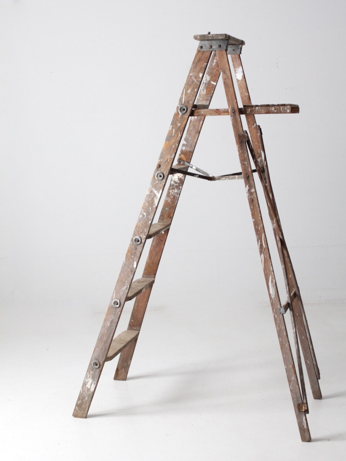 Vintage Painter's Ladder Wood Ladder Tall Folding Ladder - Etsy Canada