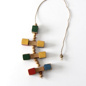 Vintage Block Pull Toy, Painted String Block Children's Toy - Etsy