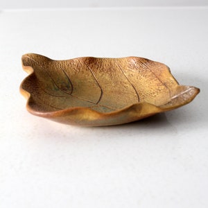 Vintage Studio Pottery Leaf Plate - Etsy