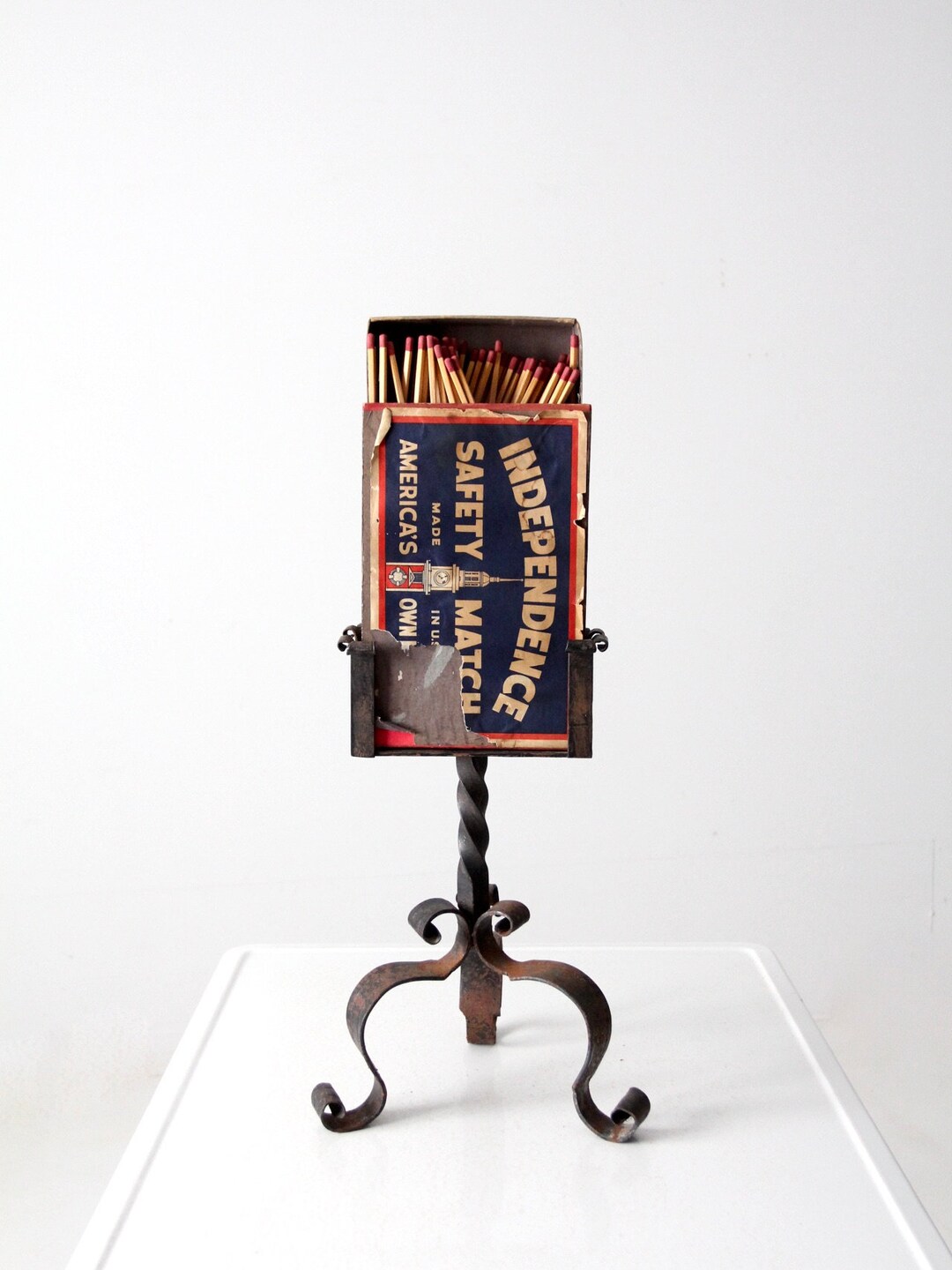 Antique Oversize Independence Safety Matches Box With Iron Stand - Etsy