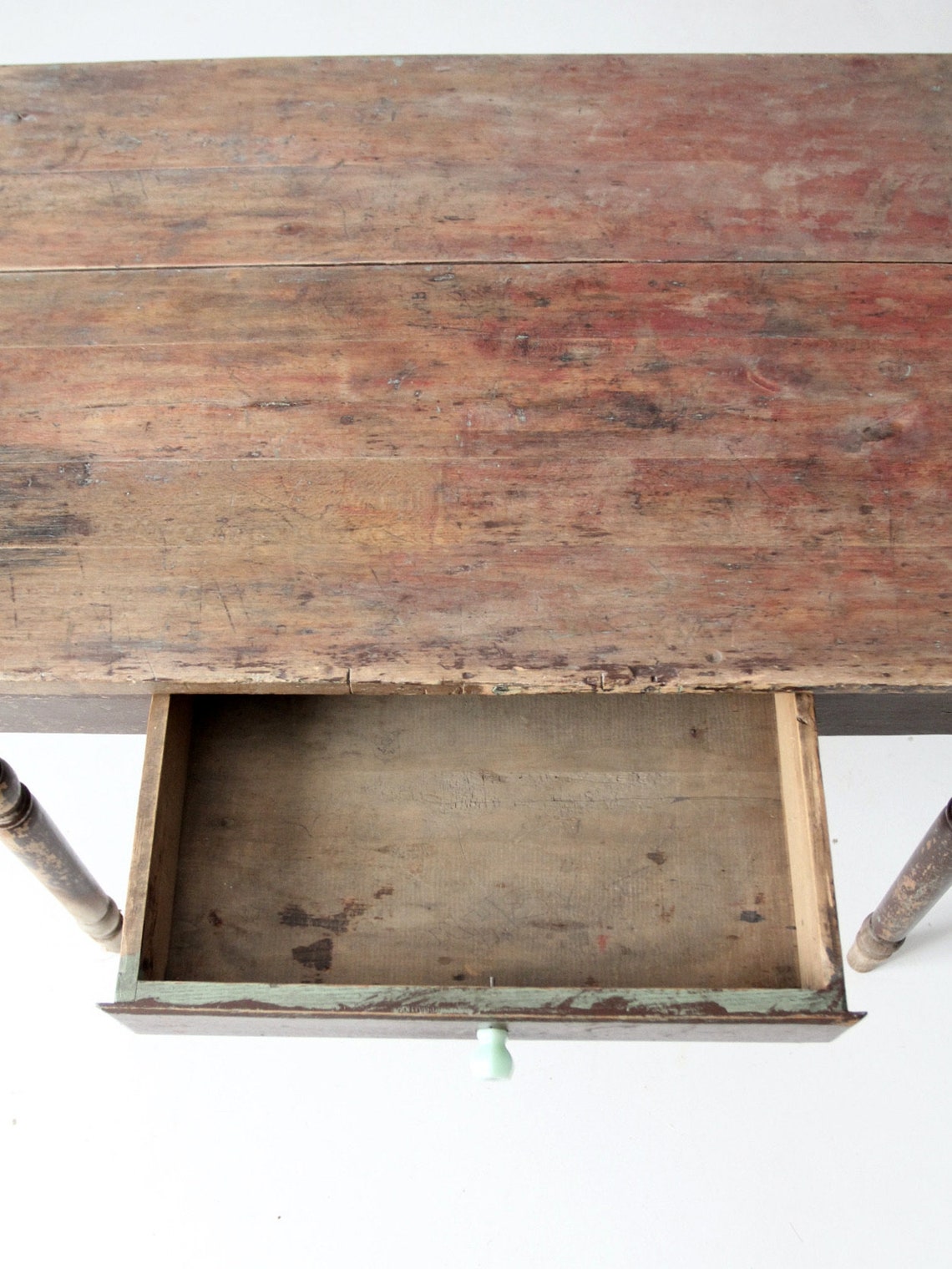 Antique Primitive Farmhouse Table With Drawer - Etsy