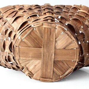 Antique Splint Weave Gathering Basket - Etsy