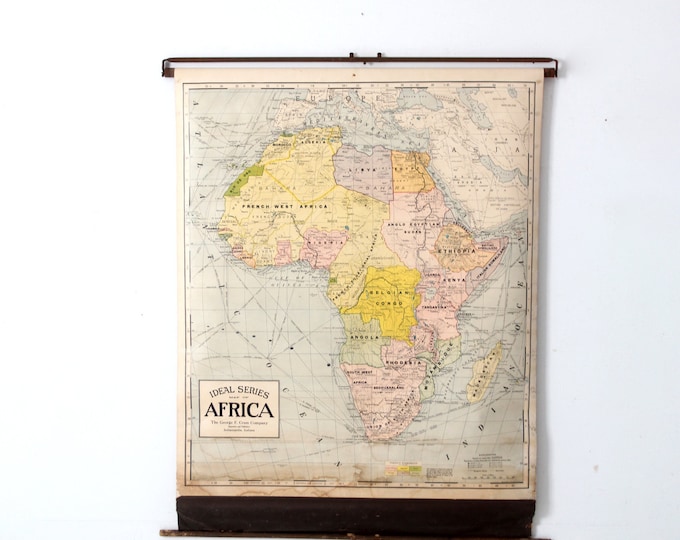 Pull Down Wall Map - Africa - Etsy Canada