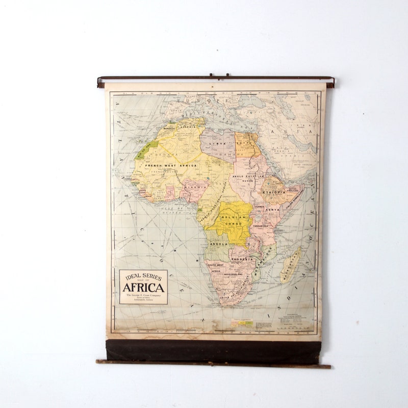 Pull Down Map - Etsy