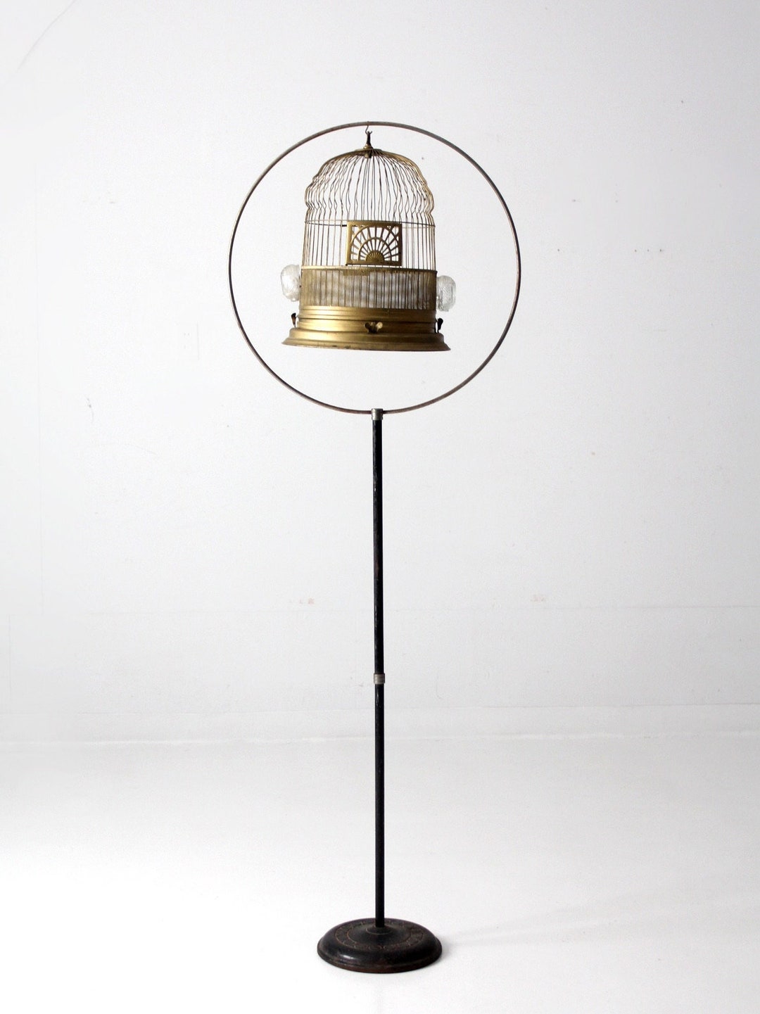 Antique Crown Bird Cage With Stand - Etsy