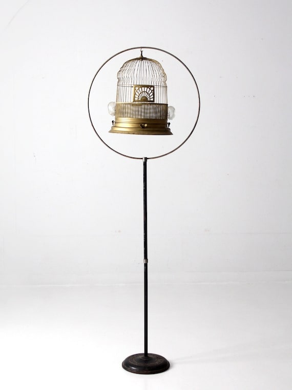 Antique Crown Bird Cage With Stand Etsy UK
