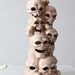 Vintage Lighted Ceramic Skull Stack - Etsy