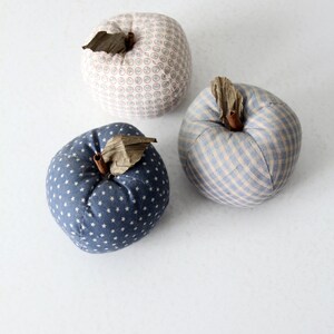 Vintage Hand-made Fabric Apple Ornaments Set/3 - Etsy