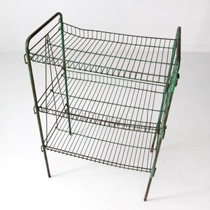 Vintage Industrial Green Wire Metal Shelf Rack - Etsy